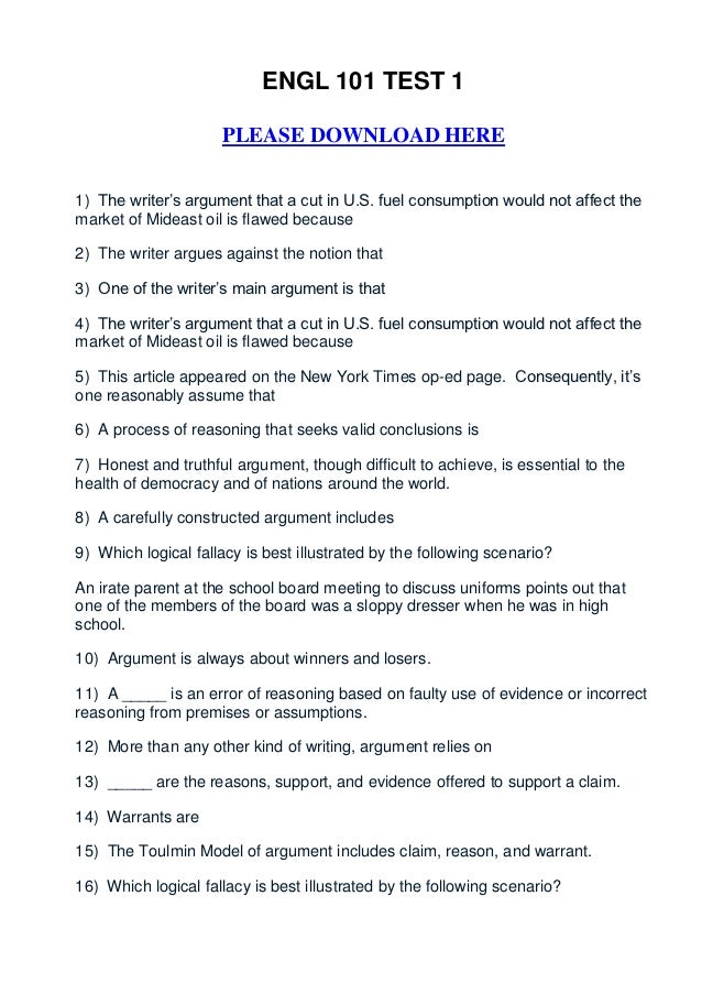 Engl 101 Final Exam 1 engl-101-final-exam-1