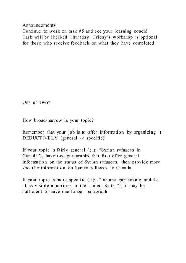 ENGL 101 Research Paper – Background Paragraph(s) | PDF