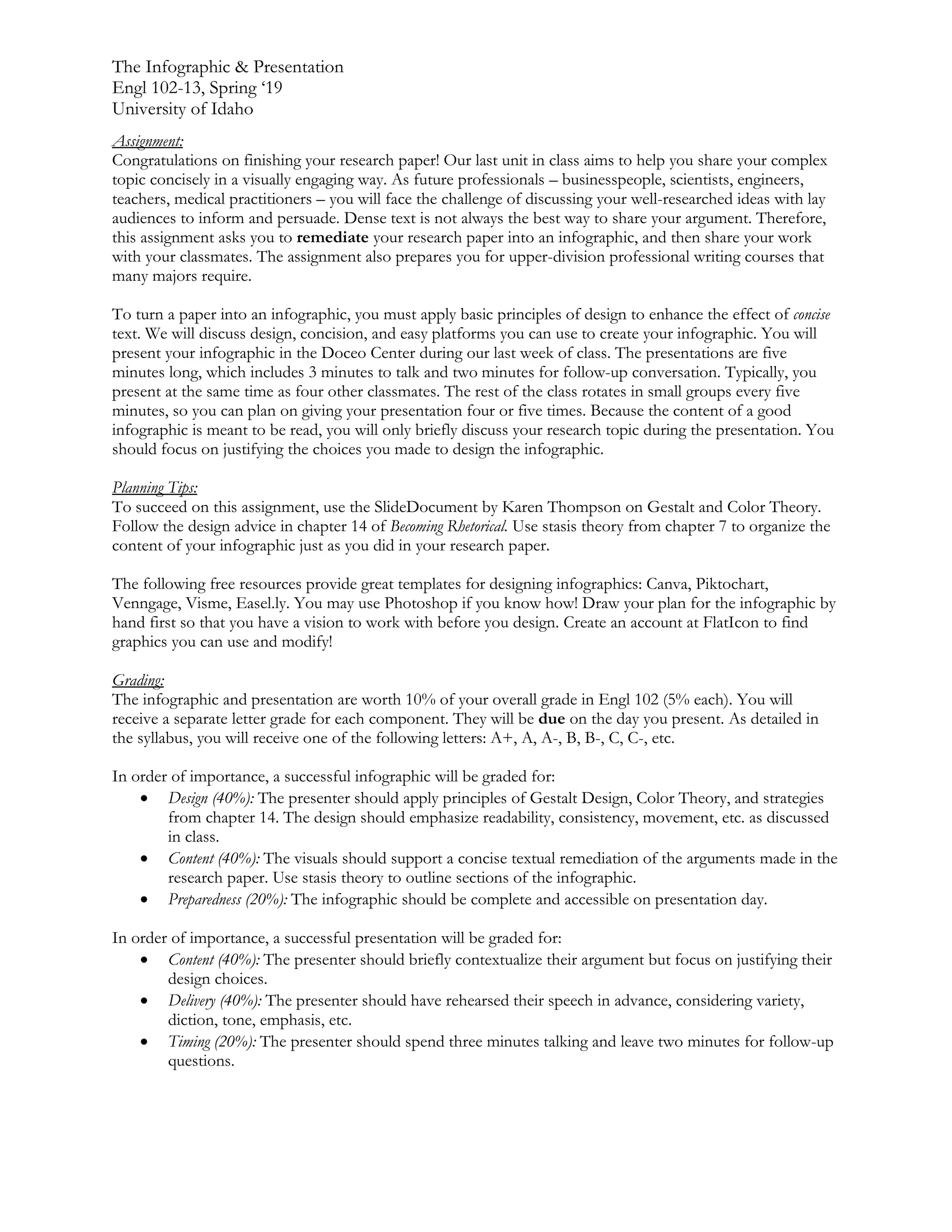 Engl 102 13 infographic prompt | PDF