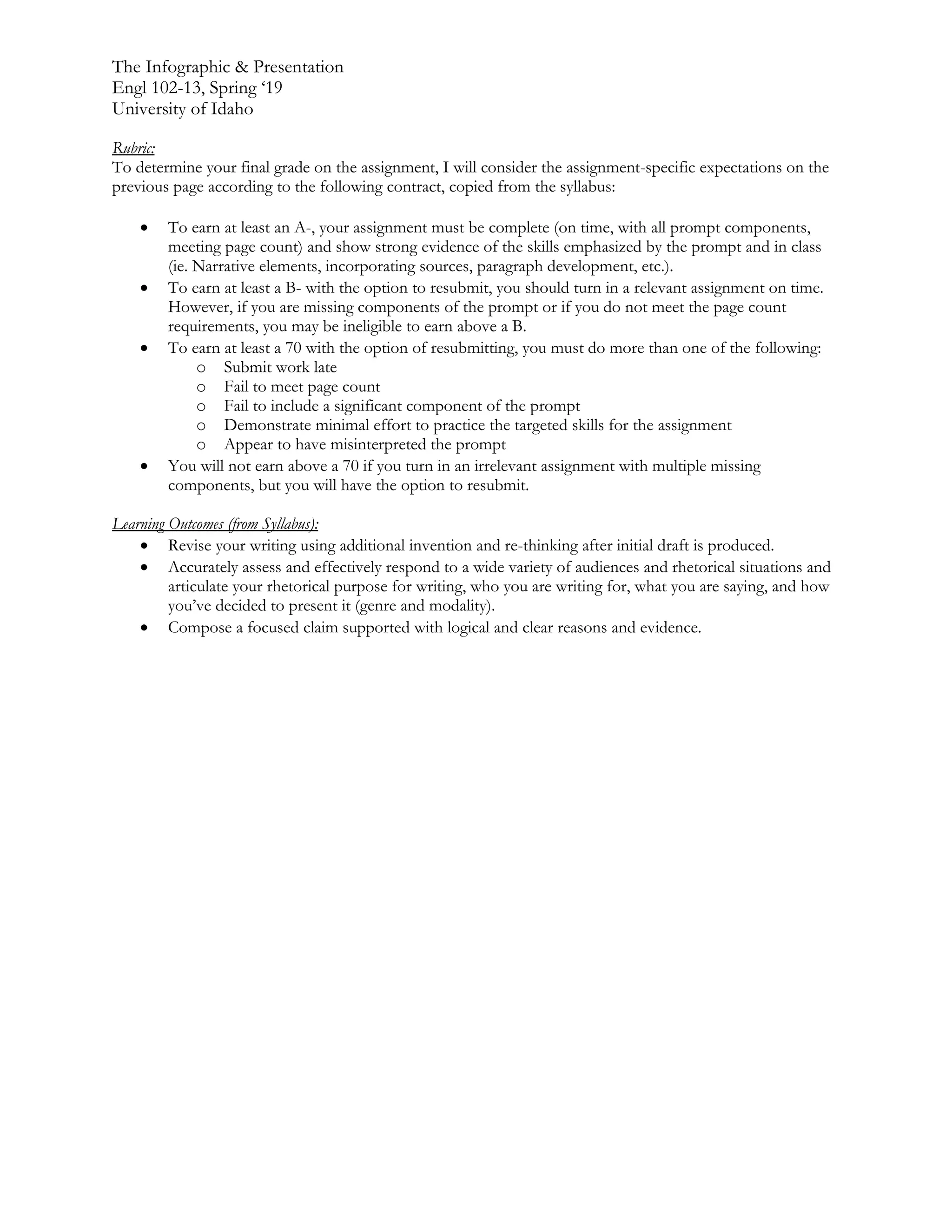 Engl 102 13 infographic prompt | PDF