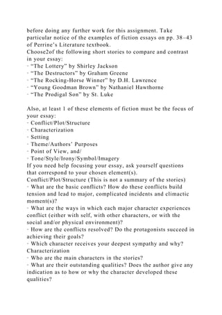 ENGL 102Fiction Essay Grading RubricCriteriaLevels of Achiev.docx ...