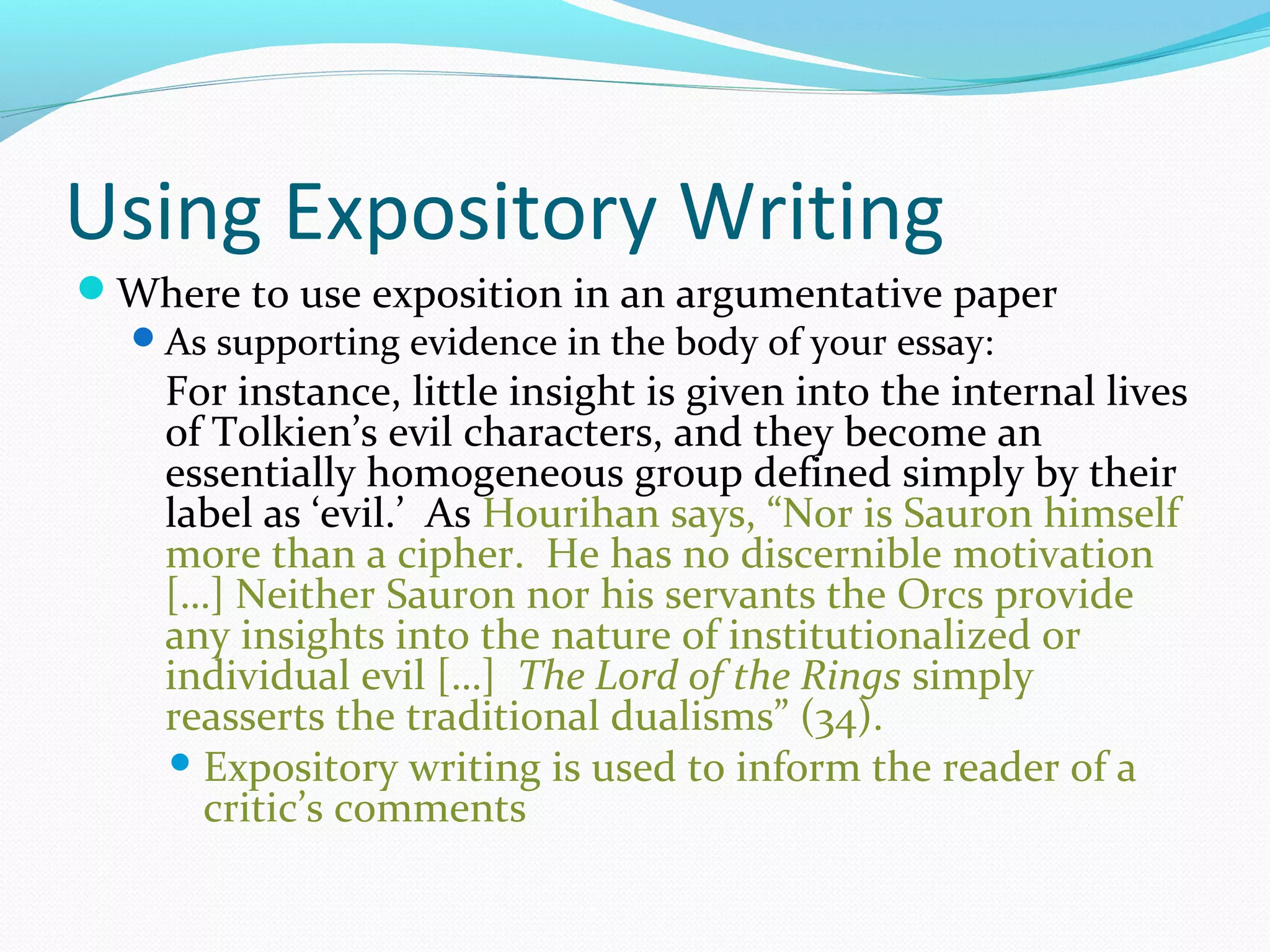 English: Expository vs. Argumentative | PPT