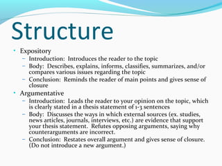 English: Expository vs. Argumentative | PPT