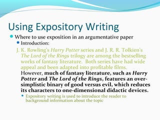 English: Expository vs. Argumentative | PPT