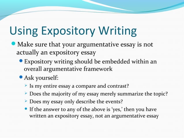 English: Expository vs. Argumentative | PPT