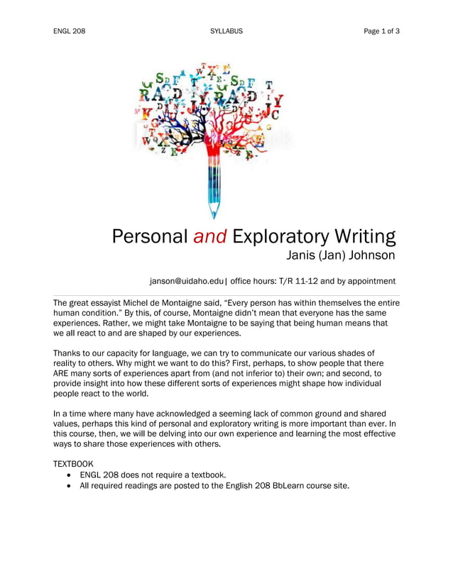 Engl208 syllabus | PDF Engl208 syllabus | PDF