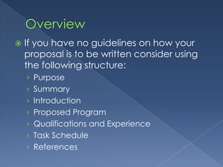 Writing Proposals: Structure | PPT