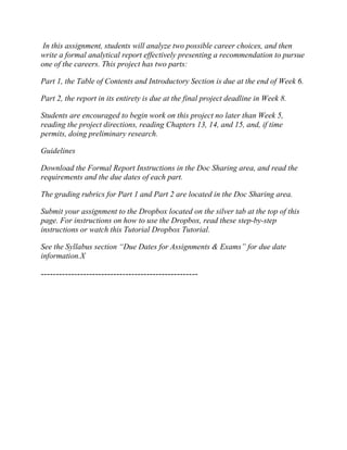 ENGL 227 help A Guide to career/Snaptutorial | PDF