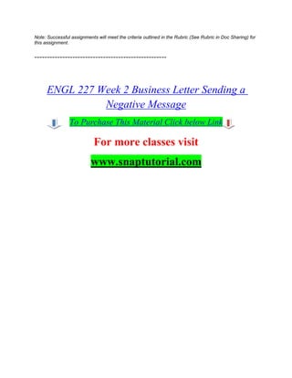 ENGL 227 help A Guide to career/Snaptutorial | PDF