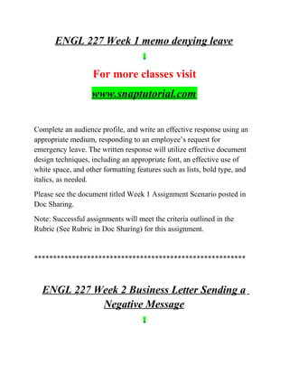 Engl 227 Enthusiastic Study / snaptutorial.com