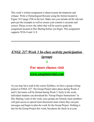 Engl 227 Enthusiastic Study / snaptutorial.com