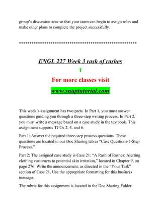 Engl 227 Enthusiastic Study / snaptutorial.com