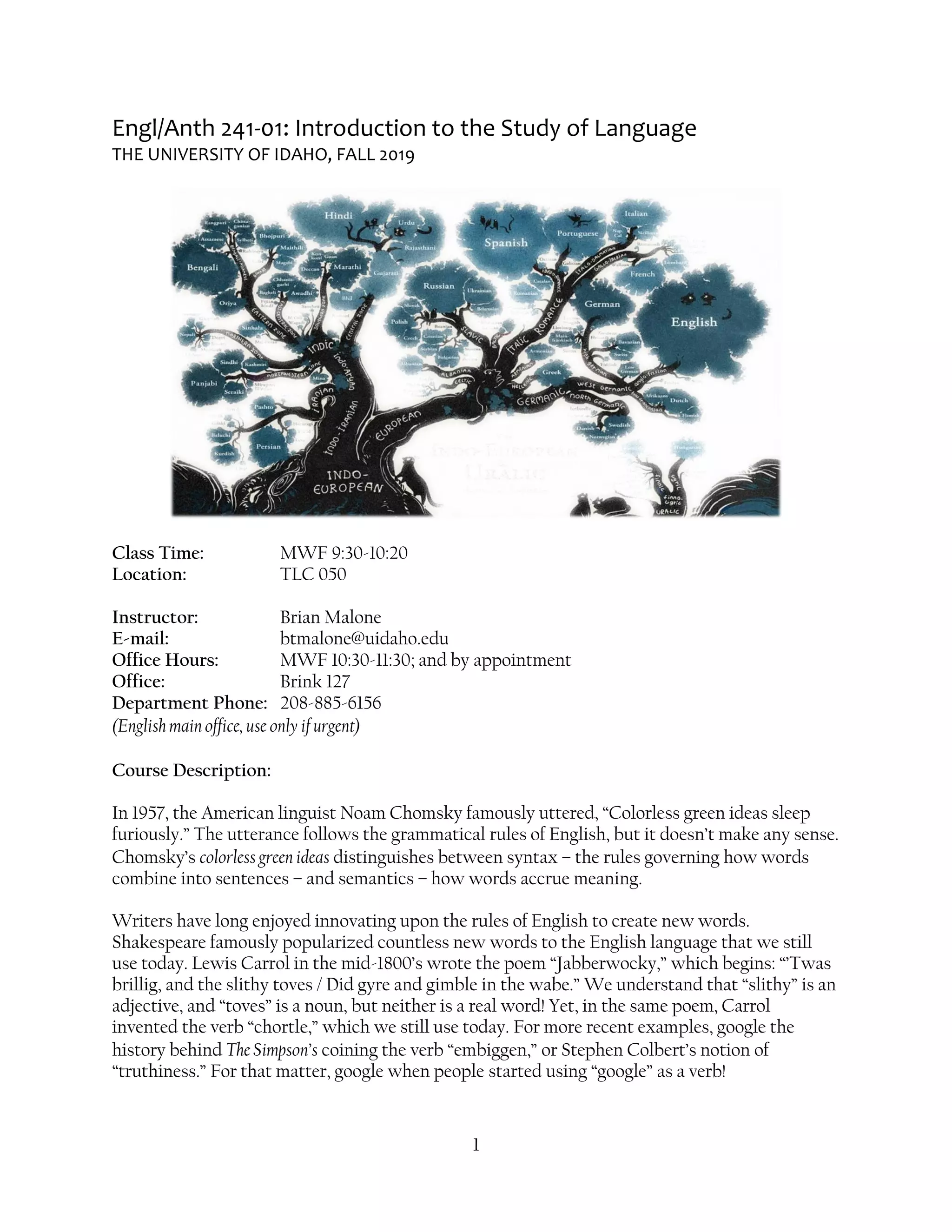 Engl 241 syllabus | PDF