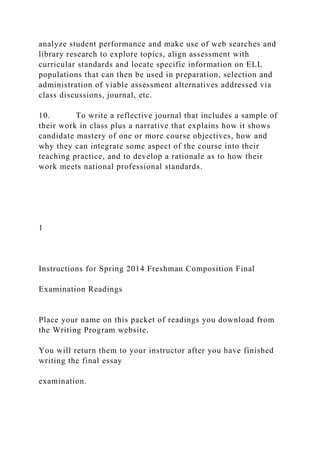 ENGL 428- ESOL Tests & MeasurementsI. Course Objectives.docx