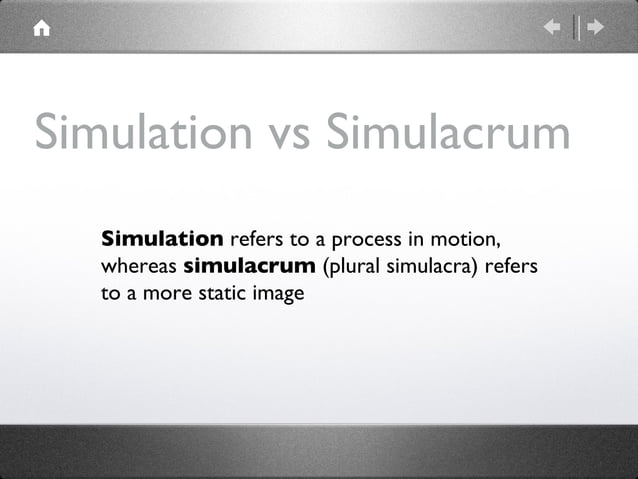 Simulacra and Simulations - Jean Baudrillard | PPT