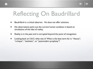 Simulacra and Simulations - Jean Baudrillard | PPT