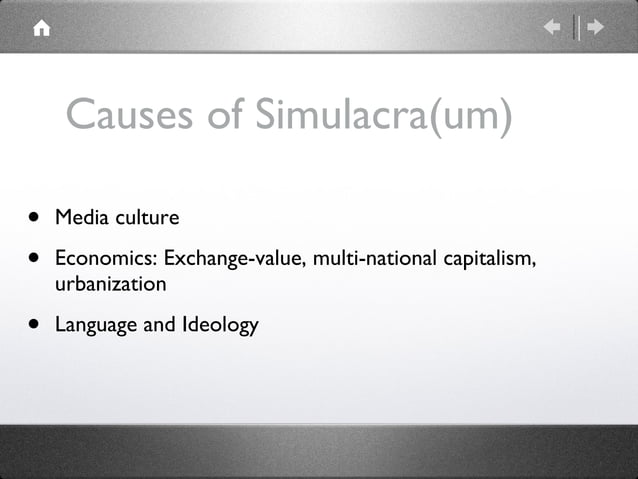 Simulacra and Simulations - Jean Baudrillard | PPT