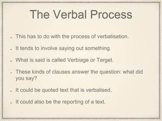 Engl 601: English Syntax - The Transitivity Systems | PPTX
