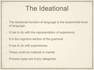 Engl 601: English Syntax - The Transitivity Systems | PPTX