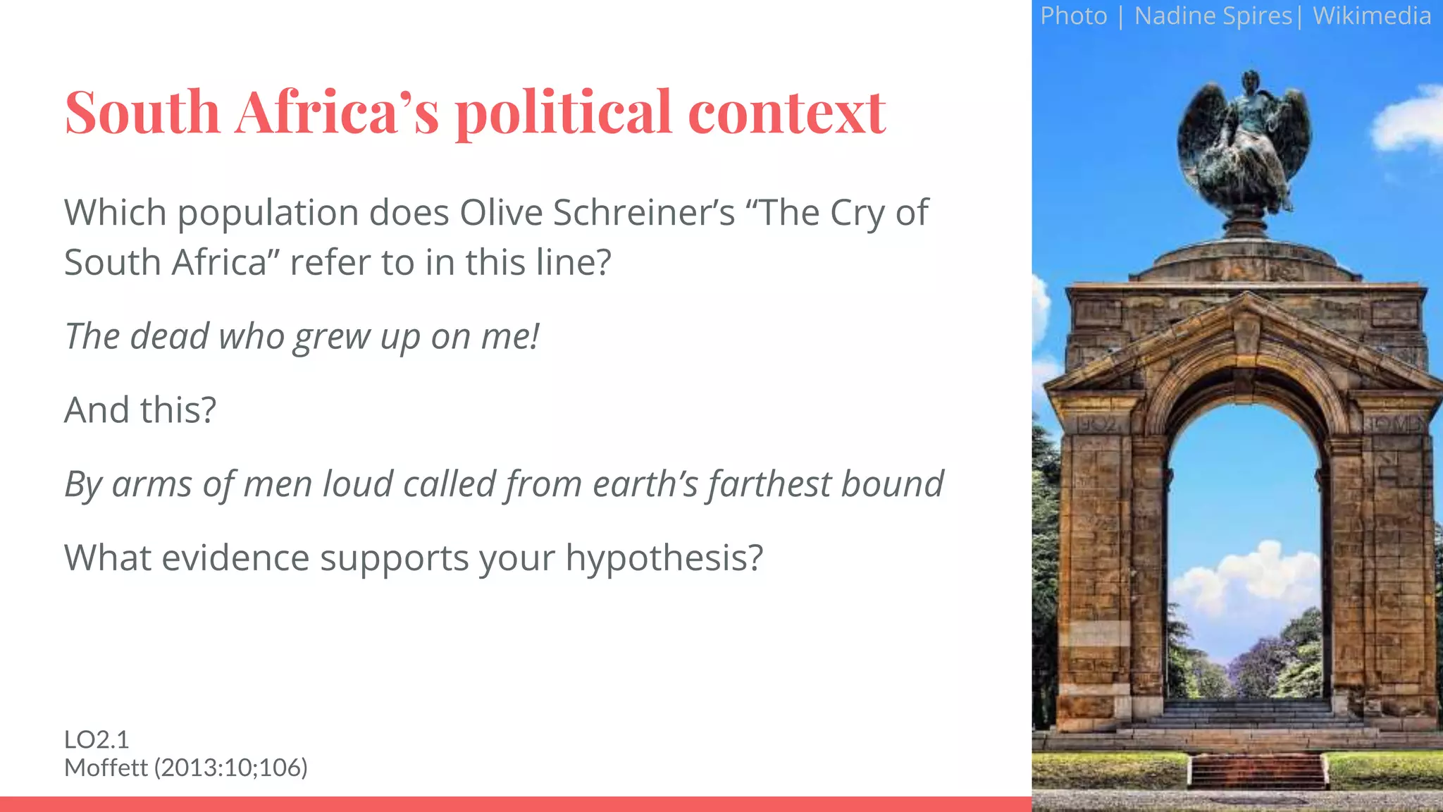 South African poetry: The Cry of South Africa.pptx