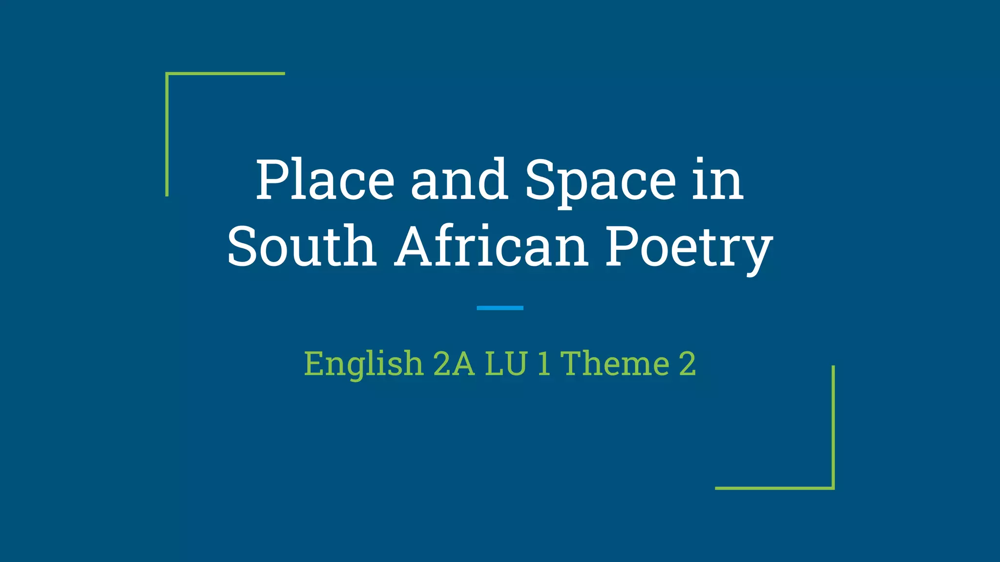 South African poetry: Touting Taxi and Memory.pptx