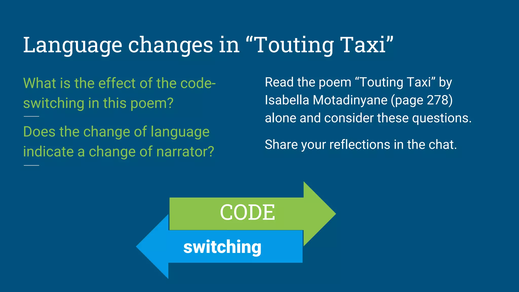 South African poetry: Touting Taxi and Memory.pptx