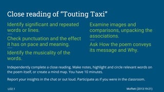 South African poetry: Touting Taxi and Memory.pptx