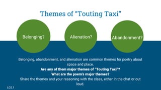 South African poetry: Touting Taxi and Memory.pptx