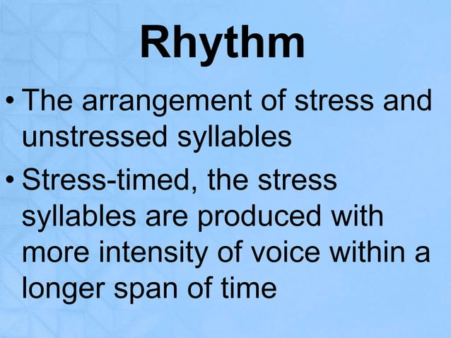 Engl6 lecture5 rhythm of english | PPTX