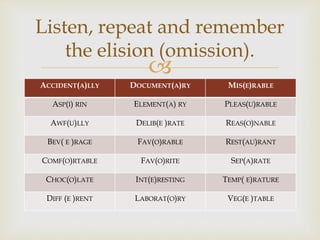 English 7 Stress and Sentence Stress | PPTX