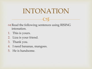 English 7 Stress and Sentence Stress | PPTX