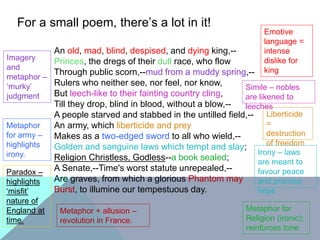 England in 1819 - Percy Bysshe Shelley | PPTX