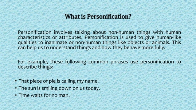 Grammar : Figures of Speech - Personification | PPT
