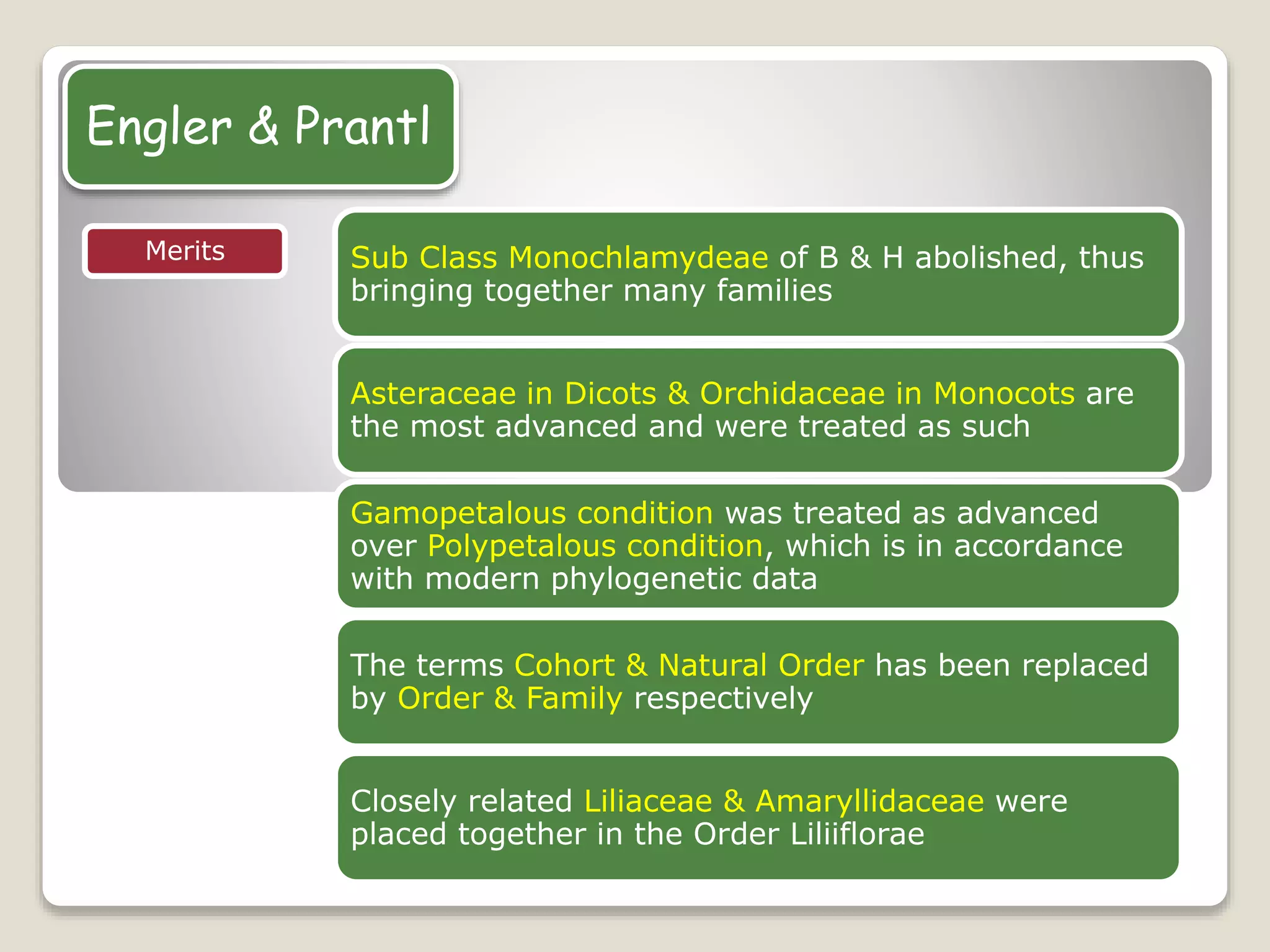 Engler and Prantl's system of Plant Classification | PPTX