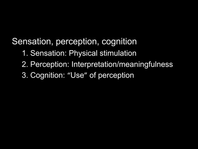 Lecture (Sensation & Perception) | PPT