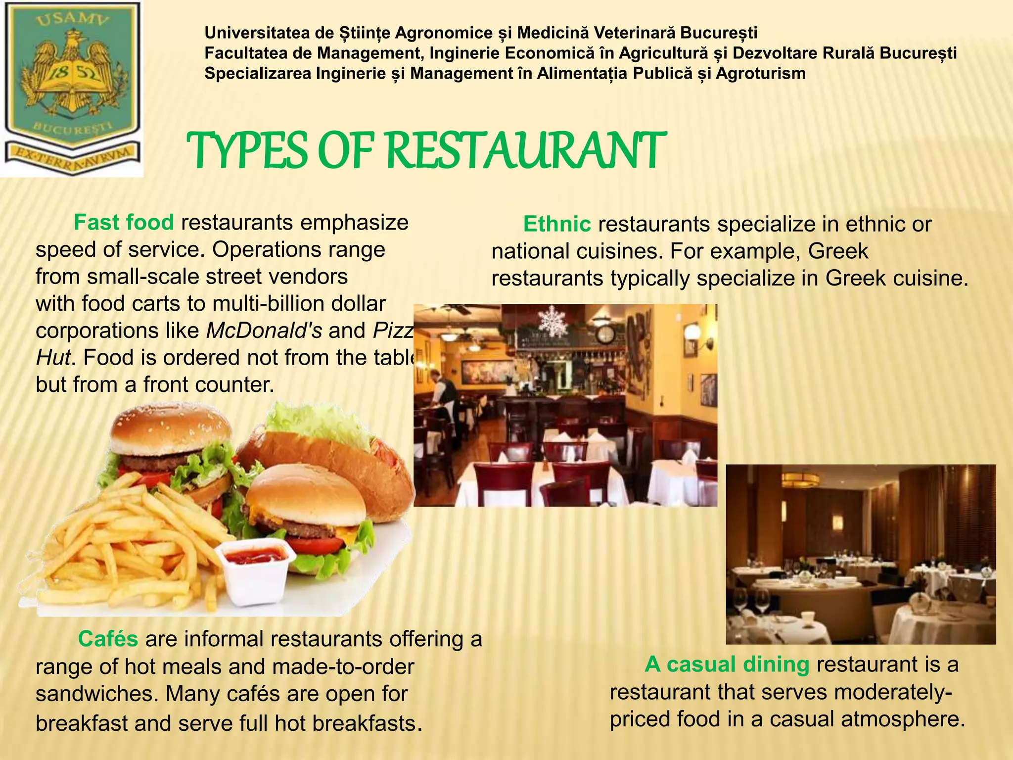 Types of restaurants | PPT