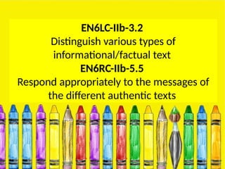 ENGLIGH 6 Q2-Distinguish various types of informationalfactual text.pptx