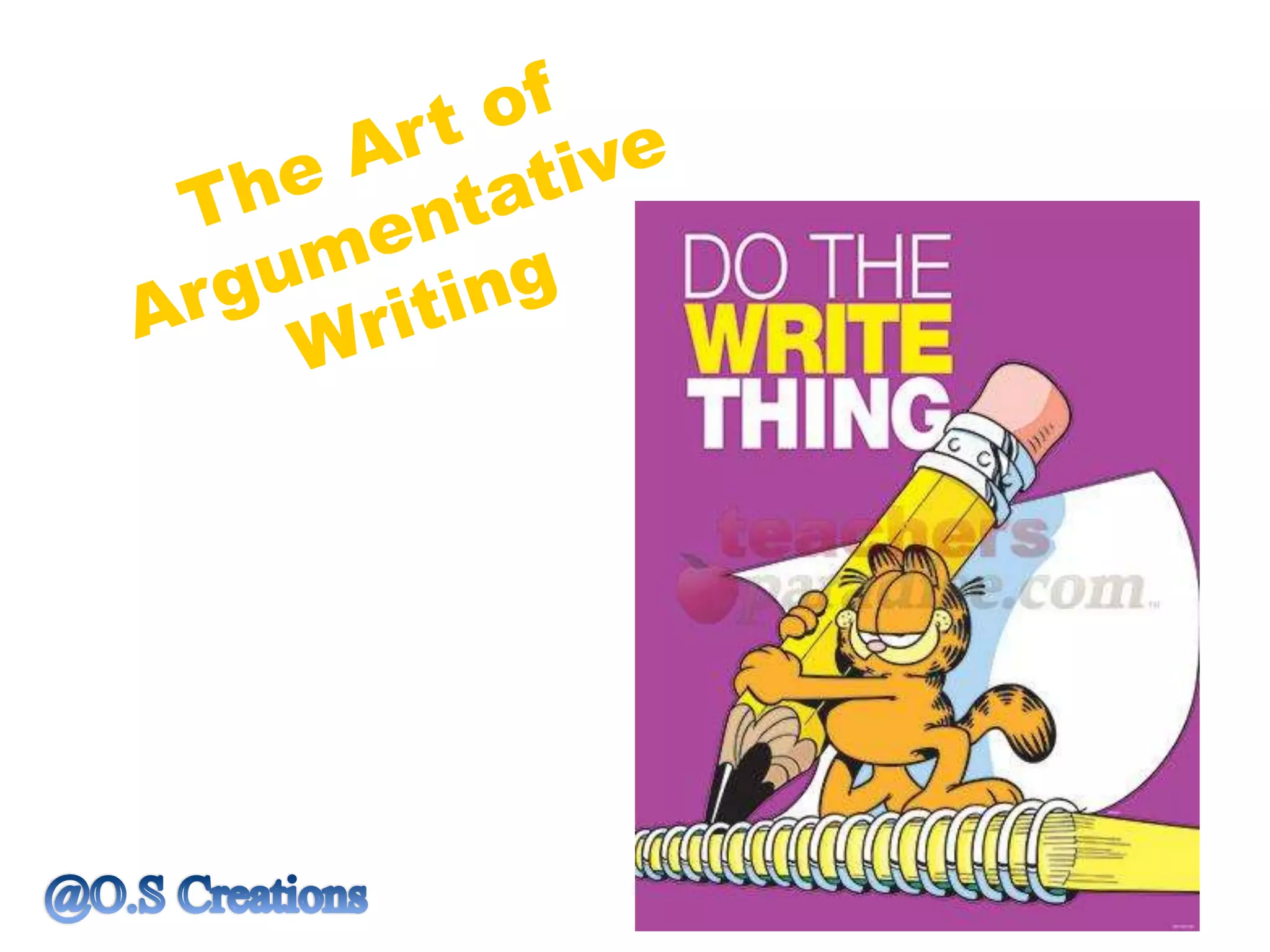 The Art of Argumentative writing | PPT