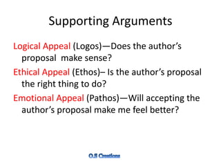 The Art of Argumentative writing | PPT