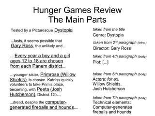 Englisch hungergamesreview | PPT