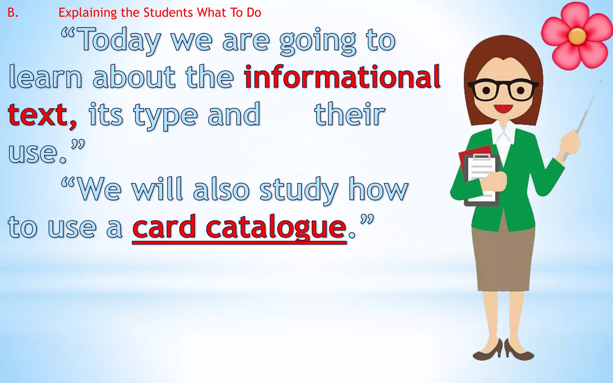Englisg 5 q2 w2 d1 identifying informational text types by sir rei ...
