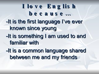 Love English | PPT