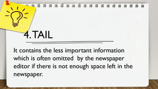 The parts of a news report and Information Gathering | PPTX