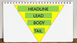 The parts of a news report and Information Gathering | PPTX