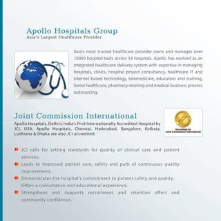 Indraprastha Apollo Hospitals Delhi- brochure (English) | PDF