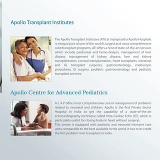 Indraprastha Apollo Hospitals Delhi- brochure (English) | PDF