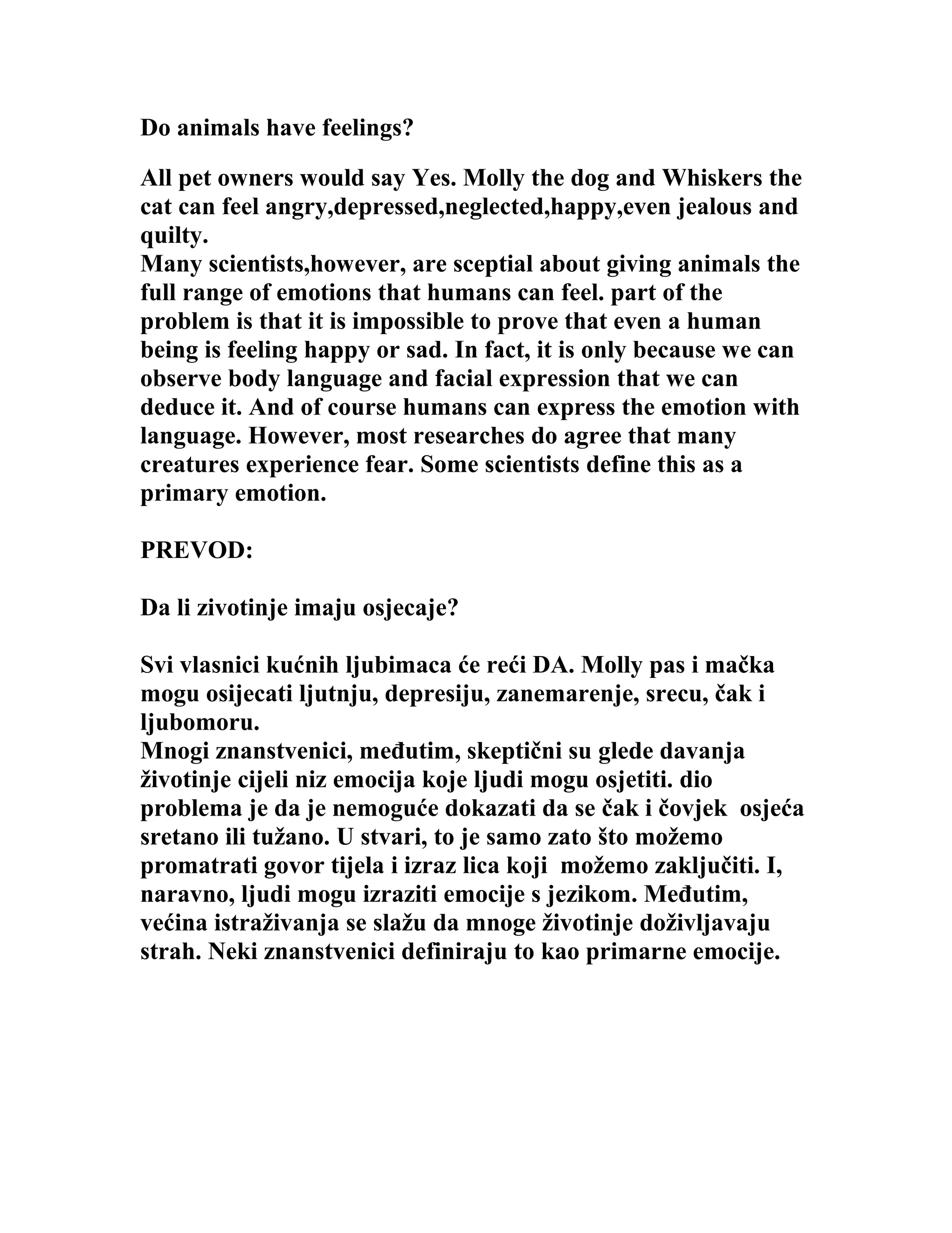 Engleski jezik- kratke price sa prevodom | DOC