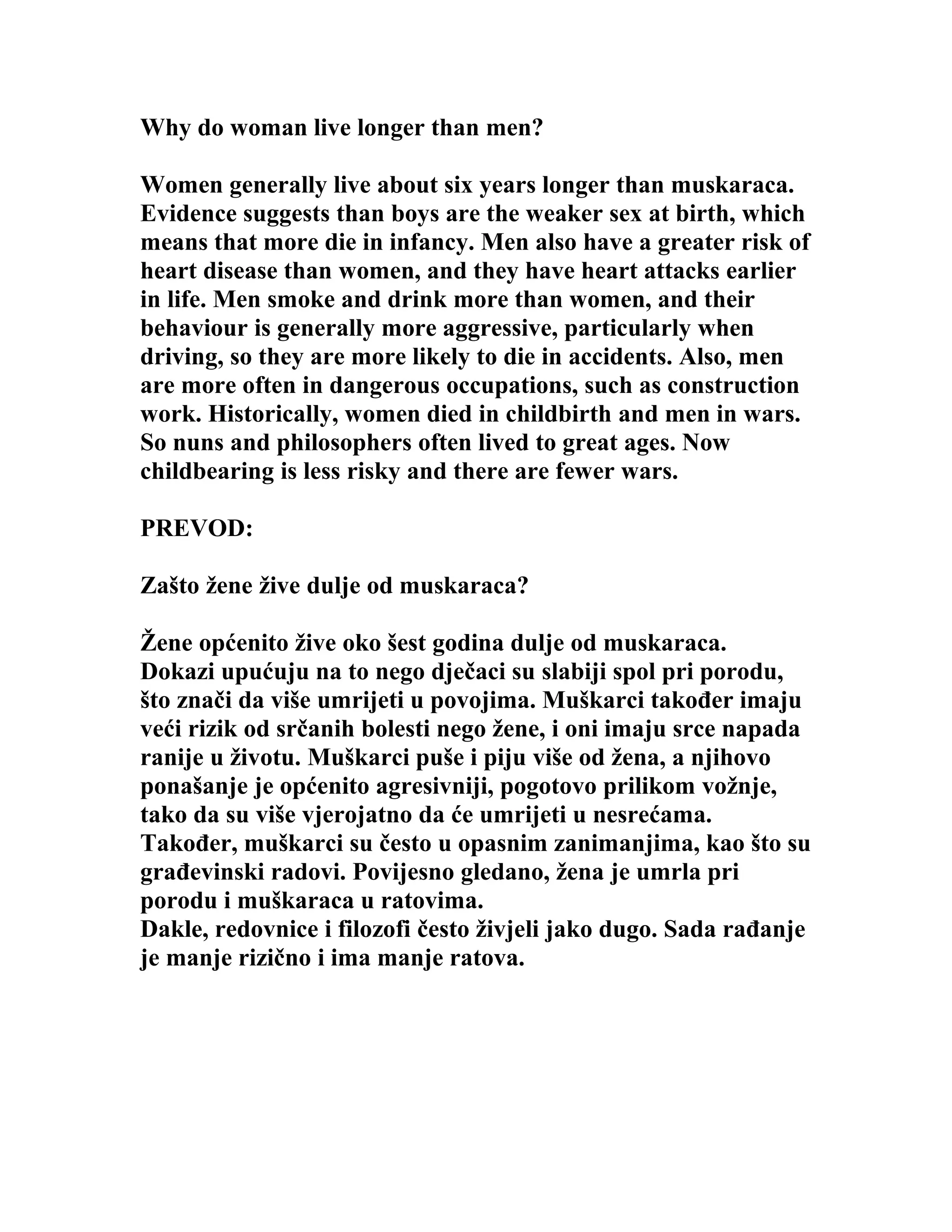 Engleski jezik- kratke price sa prevodom | DOC