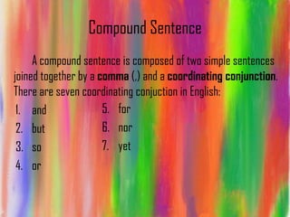 English (Compound and Complex Sentence) | PPTX