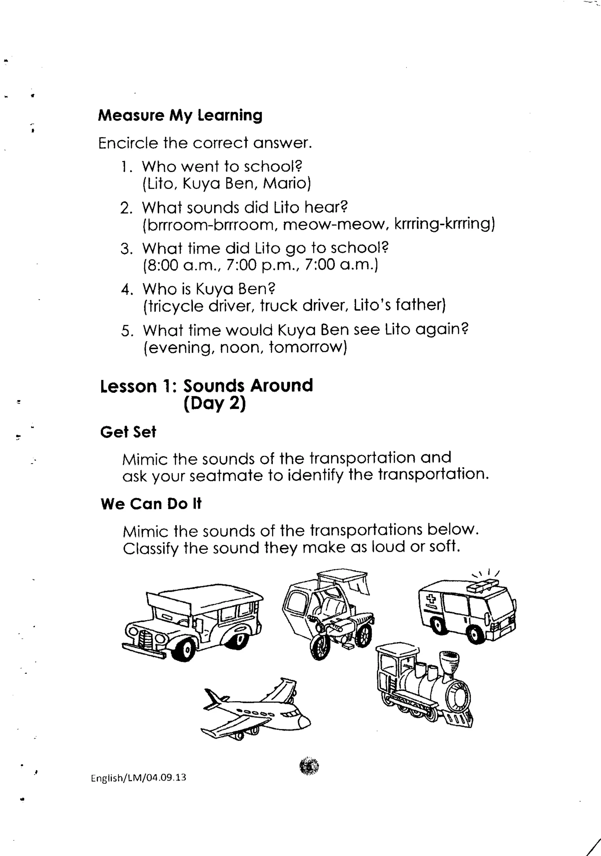 K TO 12 GRADE 2 LEARNING MATERIAL IN ENGLISH | PDF